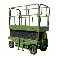 China Movable Lightweight Scissor Lift Self Propelled 24ft With Folding Legs for sale