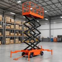 China Movable Lightweight Scissor Lift Self Propelled 24ft With Folding Legs for sale