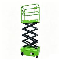 China Construction Mini Personnel 19ft Electric Scissor Lift High Reach Movable for sale