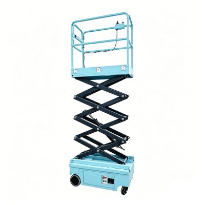 China Indoor Mini Forklift Lifting Scissors Lift Platform Vehicle 30 Ft For Uneven Ground for sale