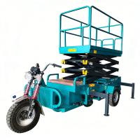 China Commercial Compact Scissor Lift Equipment Vehicle Mounted Tricycle 500KG for sale