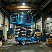 China Pneumatic Rough Terrain Industrial Scissor Lift Outdoor Self Propelled 500KG 26