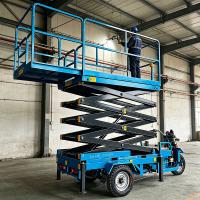 China Pneumatic Rough Terrain Industrial Scissor Lift Outdoor Self Propelled 500KG 26