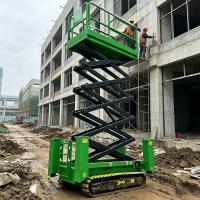 China Industrial 32 Ft Scissors Lift Platform Heavy Duty Customized For Engineering Projects for sale