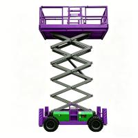 China Commercial Scissor Lift Platform 4WD System Off Road 18m 450kg for sale
