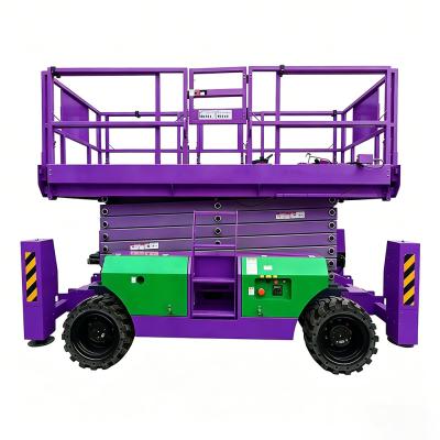 China Commercial Scissor Lift Platform 4WD System Off Road 18m 450kg for sale