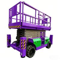 China Commercial Scissor Lift Platform 4WD System Off Road 18m 450kg for sale