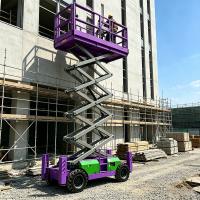 China Commercial Scissor Lift Platform 4WD System Off Road 18m 450kg for sale