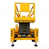 China 4WD Offroad Scissor Electric Platform Lift Single Person UKCA Certificated for sale