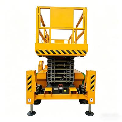 China 4WD Offroad Scissor Electric Platform Lift Single Person UKCA Certificated for sale