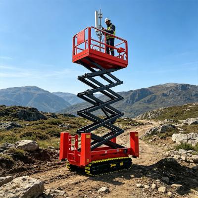 China CE Certified Hydraulic Scissors Lift Platform 50 Ft Auto Leveling 320Kg for sale