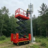 China CE Certified Hydraulic Scissors Lift Platform 50 Ft Auto Leveling 320Kg for sale