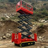 China CE Certified Hydraulic Scissors Lift Platform 50 Ft Auto Leveling 320Kg for sale