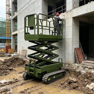 China Double Stage Balanced Tracked Scissor Lift Border Fortification And Tactical Hillside Defense Hub for sale