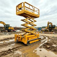 China 40 Ft Tracked Construction Scissor Lift Arid Climate Engineering Vehicle OSHA Certificated for sale