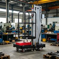 China Single Man Driveable Vertical Mast Lift Platform Waterproof 130kg 150kg 250kg for sale