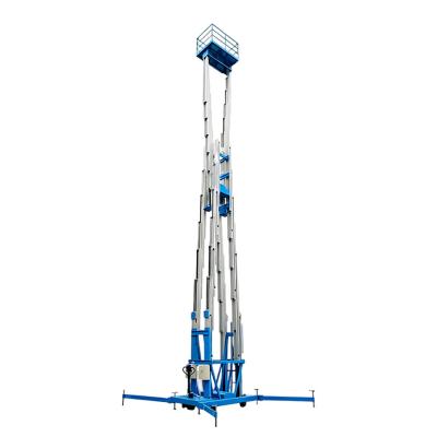 China 6 Mast Aluminum Vertical Mast Lift Aerial Platform For Infrastructure Maintenance for sale