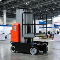 China Self Propelled Motorized Portable Vertical Lift Small Double Mast Reinforced Aluminum for sale