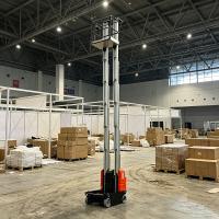 China Self Propelled Motorized Portable Vertical Lift Small Double Mast Reinforced Aluminum for sale