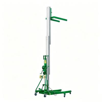 China Commercial Vertical Mast Lift manlift equipment HVAC And Industrial Pipefitting Hoist for sale