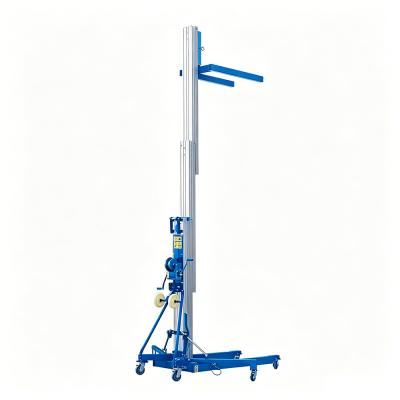China Portable Material Mast Vertical Tower Aerial Lift Device Aerospace Grade Aluminum for sale