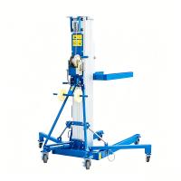 China Portable Material Mast Vertical Tower Aerial Lift Device Aerospace Grade Aluminum for sale
