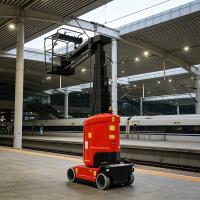 China 9M Self Propelled Sleeve Lift Television Broadcasting And Studio Rigging Platform for sale