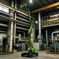 China Hydraulic Telescoping Boom Lift Articulated Cherry Picker 12V for sale