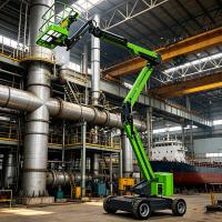 China Arboriculture Scissor Boom Lift Platform Towable Articulating Arm 230kg for sale