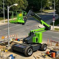 China Compact Towable Cherry Picker Boom Lift For Power Grid Maintenance for sale