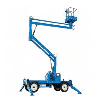 China 10M 80 Ft Articulating Towable Boom Lift Platform Compact Lightweight for sale
