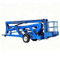 China Hydraulic Articulated Cherry Picker Towable Boom Lift Reinforced steel 12m for sale