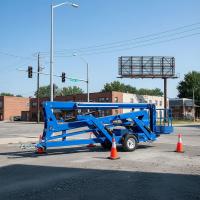 China Hydraulic Articulated Cherry Picker Towable Boom Lift Reinforced steel 12m for sale