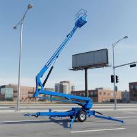 China Hydraulic Articulated Cherry Picker Towable Boom Lift Reinforced steel 12m for sale