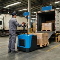 China Manganese Steel Telandor Pallet Lifter Manual Truck Device For Handling Ammunition for sale