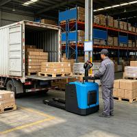 China Manganese Steel Telandor Pallet Lifter Manual Truck Device For Handling Ammunition for sale
