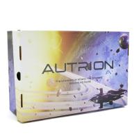 China Purple Color Print Empty Corrugated Cardboard Shoe Display Box Luxury Foldable Design for sale
