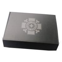 China Custom Black Clothing Rigid Cardboard Corrugated Boxes For Packaging for sale