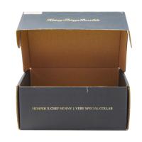 China Recycled Varnished Hard Corrugated Paper Folding Packaging Box With Reverse Design for sale