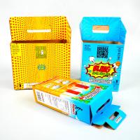 China Portable Corrugated Paper Packaging 6 Bottle Beer Box With Custom Printing And Handle for sale