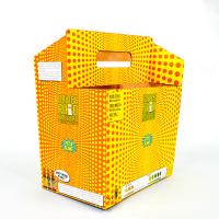 China Portable Corrugated Paper Packaging 6 Bottle Beer Box With Custom Printing And Handle for sale