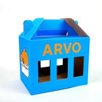 China 3 Bottle Packaging Beer Shipping Boxes Custom Size Blue Wine Glass Box With Handle for sale