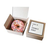 China Varnishing Coated Paper Ivory Board Disposable Picnic Box For Donuts for sale