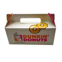 China Varnishing Coated Paper Ivory Board Disposable Picnic Box For Donuts for sale