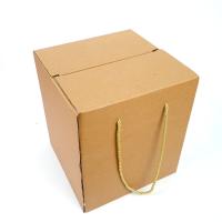 China Custom Kraft Paper Packging Material Portable Gift Box With Folding And String for sale