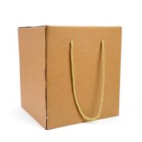 China Custom Kraft Paper Packging Material Portable Gift Box With Folding And String for sale