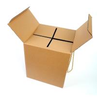 China Custom Kraft Paper Packging Material Portable Gift Box With Folding And String for sale