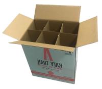China 6 Bottle Wine Shipper Round Box Packaging Made Of Recyclable Paper Material Structure for sale