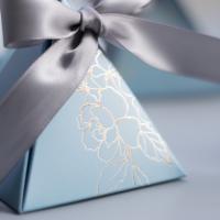 China Recyclable Angel Gift Box Square Crossing Candy Dragee Boxes for sale
