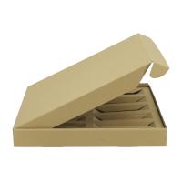 China Small Perfume Bottle Rigid Box Packaging Compartment Book Shape Kraft Paper Gift Box for sale